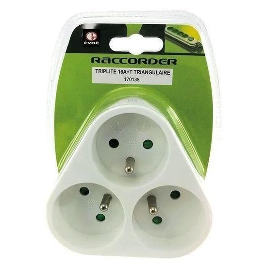 Triplite triang.10/16A + T blanc - Cdiscount Bricolage