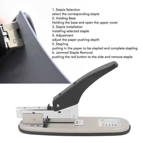 Grande Agrafeuse GOTOTOP - Grande agrafeuse - Convient aux agrafes 23/8 ...