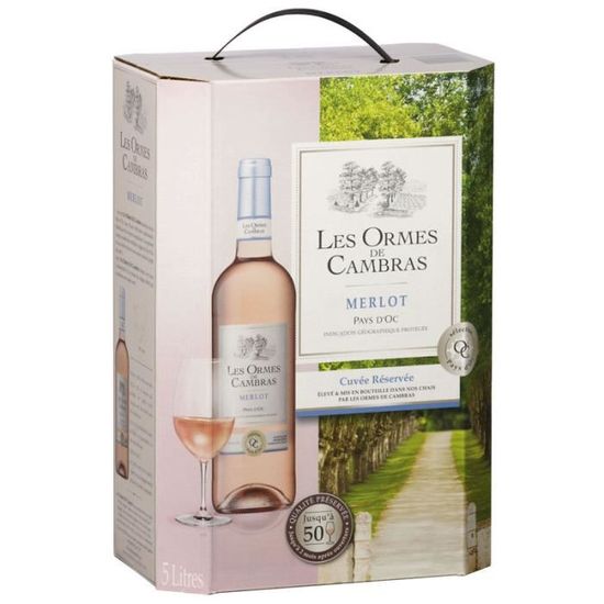 Merlot - Vin rosé - IGP Pays de d'OC - 0,12 5l - La cave Cdiscount