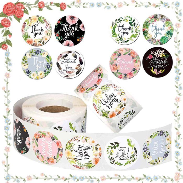 1000 Pièces Handmade With Love Stickers,Thank You Autocollant ...