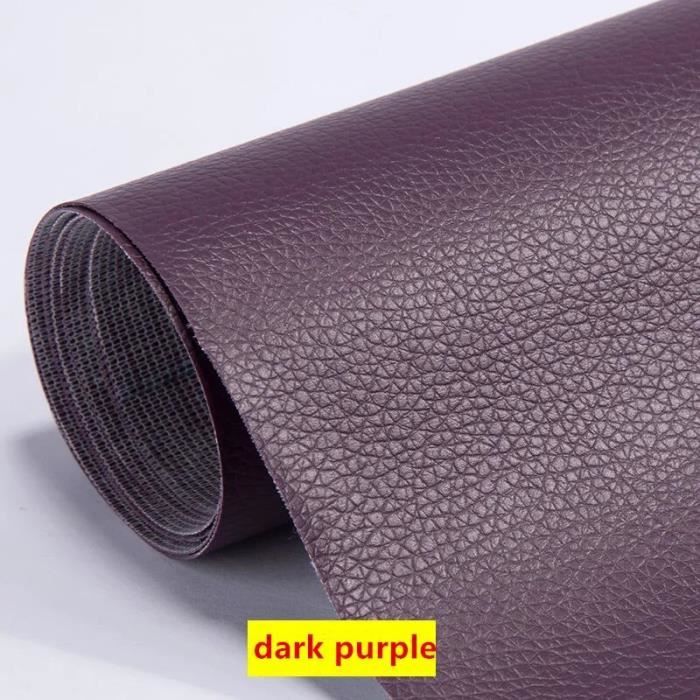 Patch Auto-Adhésif - Cuir PU - 70x50cm - Violet Foncé - Réparation ...