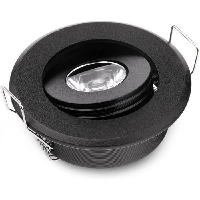 Lot de 10 Mini Spot Led 3W Noir Plafonnier Led Encastré pour Armoire ...