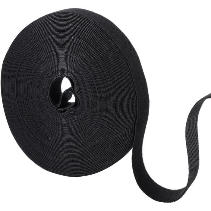 15M X 2Cm Sangles De Câble Réglables, Bricolage Serre Cable Noir Sangle ...