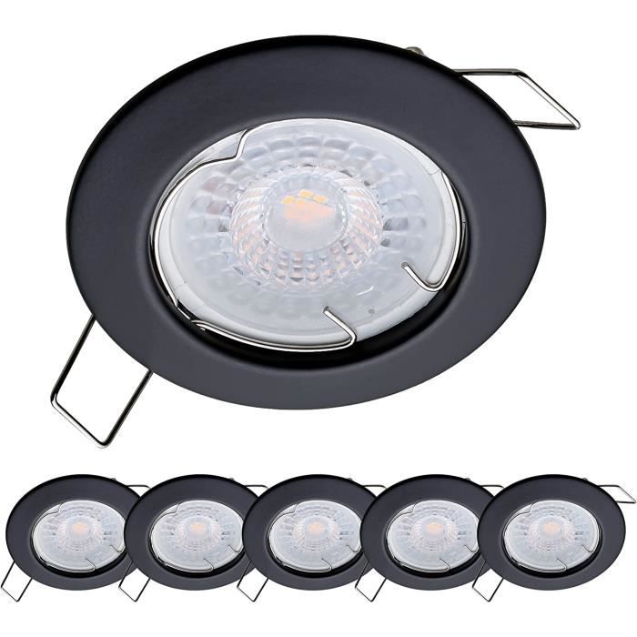 Sedan Lot de 6 spots LED encastrables avec module LED 4,8 W 4000 K 230 V 380 lm Blanc chaud 110 ...