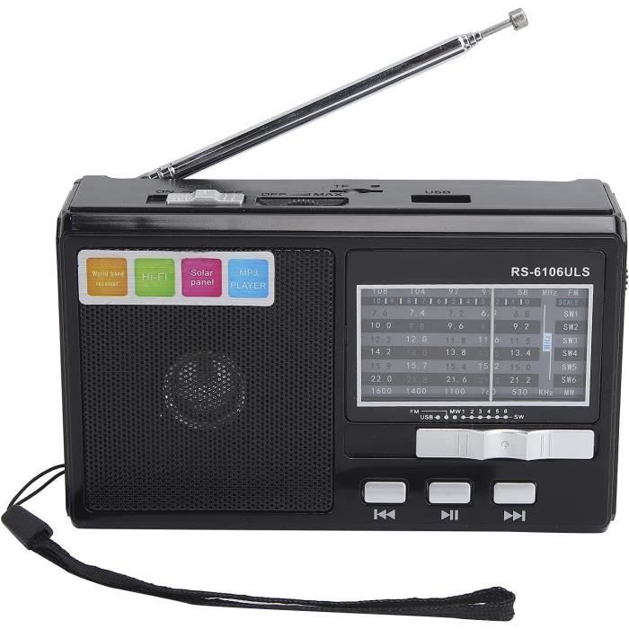 Radio D'Urgence, Radio De Charge Solaire Portable Avec Lampe De Poche À ...