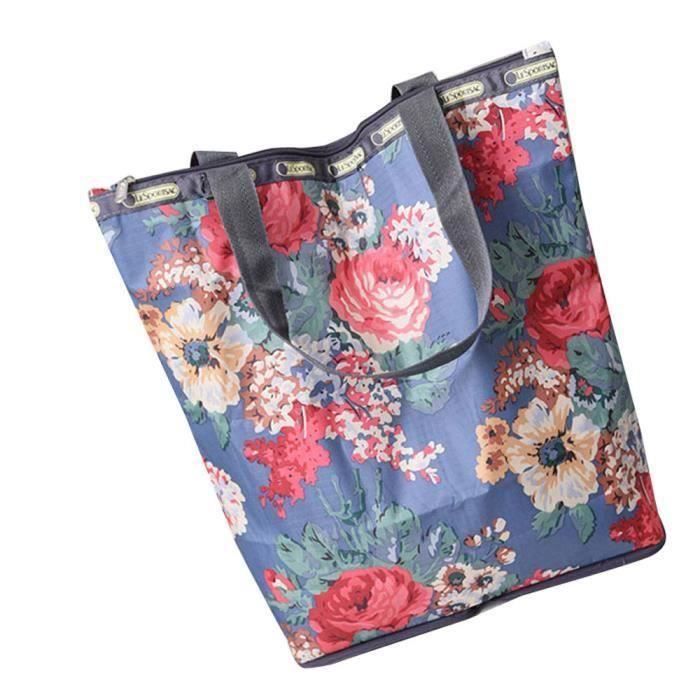 Imprimé floral de toile Sacs grande capacité de toile Sac de plage D ...