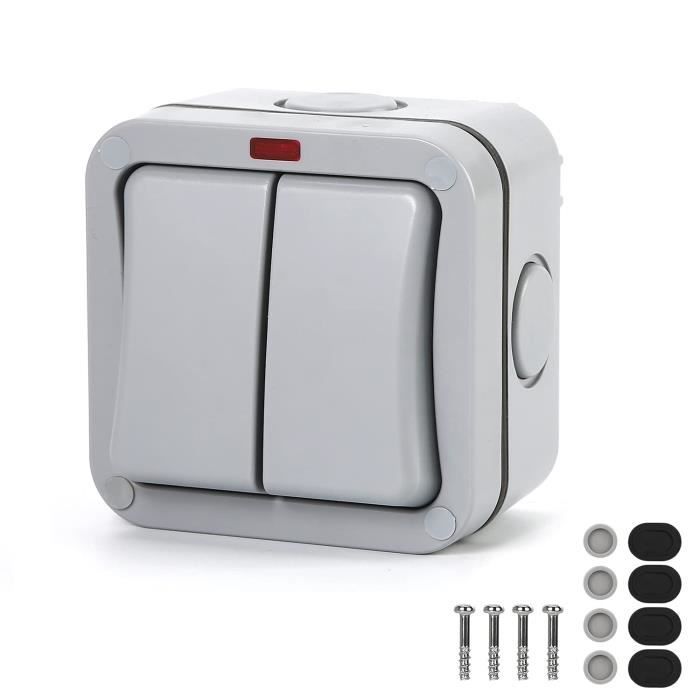 Interrupteur étanche extérieur, interrupteur á double commande ...