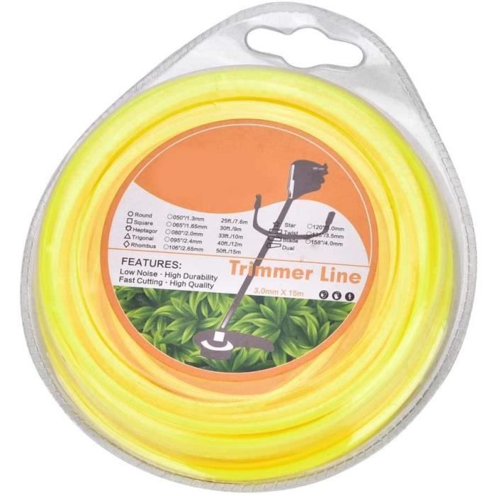 Ligne de cordon de tondeuse ronde pour tondeuse à gazon débroussailleuse débroussailleuse ...