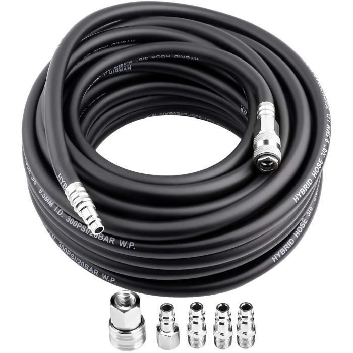 Tuyau d'air Compresseur de 15 mTuyau à Air Comprimé en Caoutchouc ...