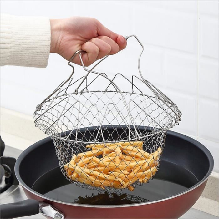 Passoire,Filet de cuisson pliable en acier inoxydable, 1 pièce, pour le ...