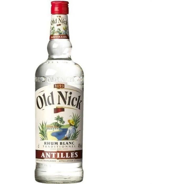 Rhum Old Nick - Rhum blanc - Antilles françaises - 40%vol - 100cl - La ...
