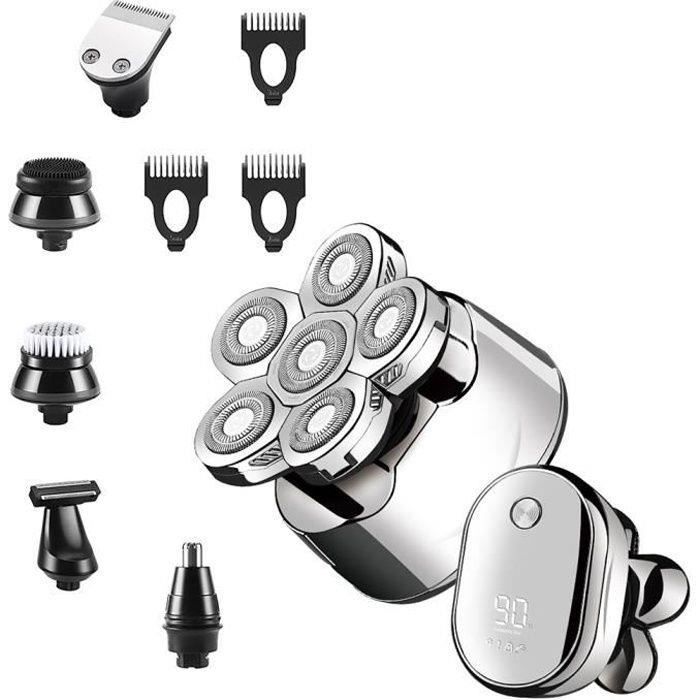 Fanguo-Rasoir électrique rotatif flottant 6D homme à cheveux affichage LED IPX6 étanche 6 en 1 ...