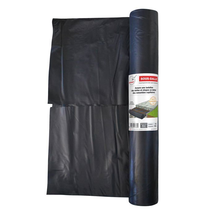 Film d'étanchéité sous dalle Jardibric 4 x 30 m Polyéthylène épaisseur ...