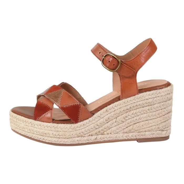 Sandales Emilie Karston Cuir Emilie Karston Latana Safran Femme Safran ...