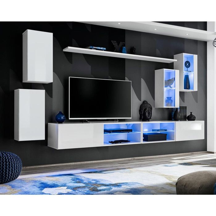 Ensemble Meuble Tv Design - Paris Prix - Switch Xxv - Blanc - 40cm ...