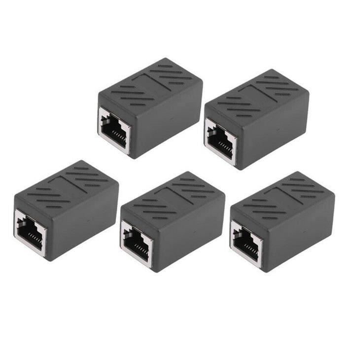 Révéler-5x RJ45 Inline Coupler Cat7 Cat6 Cat5e Ethernet LAN Adaptateur ...