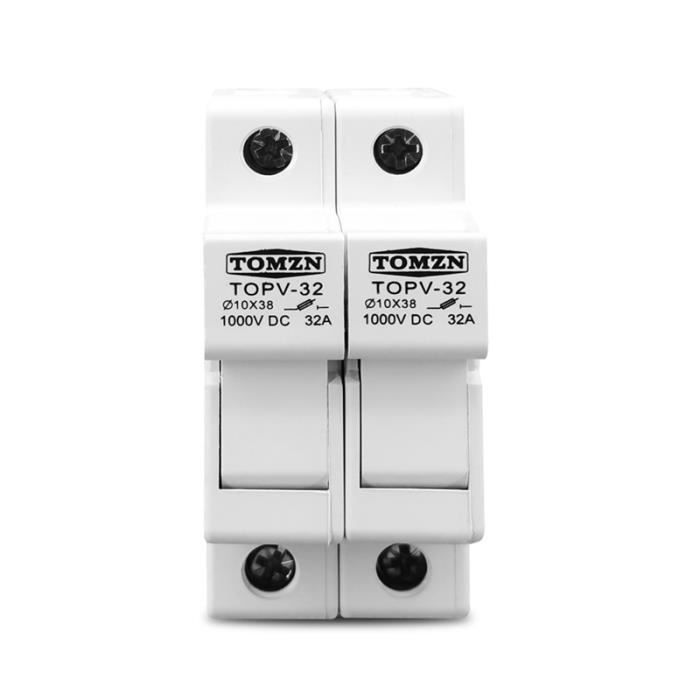 TOMZN 2P ParallèLe DC Porte-Fusible 10X38Mm Haute Tension Solaire PV ...