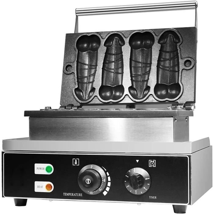 Gaufrier Commercial Machine À Gaufres Électrique 4 Pièces Antiadhésif ...
