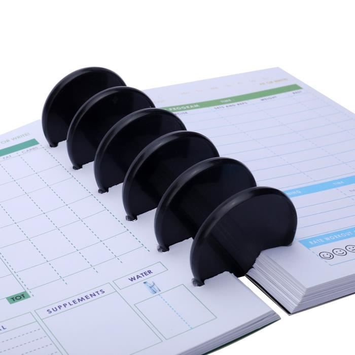 RELIURE- COUVERTURE,Black--Disque en plastique 54mm avec trou en forme ...