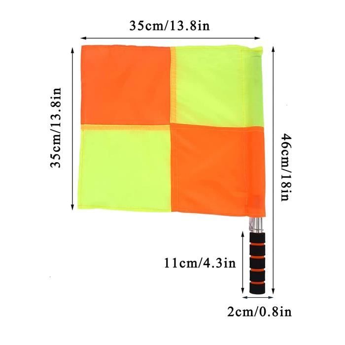 Drapeau d'arbitre, drapeau de signalisation d'arbitre avec poignée ...