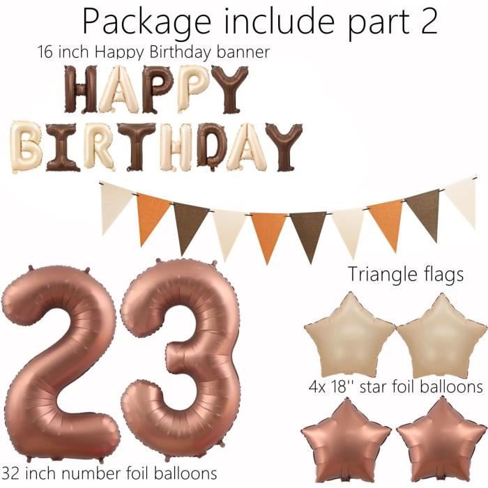 Ballons rétro 23 ans - Décoration anniversaire - Kit de ballons et ...