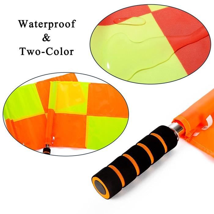 Drapeau d'arbitre, drapeau de signalisation d'arbitre avec poignée ...