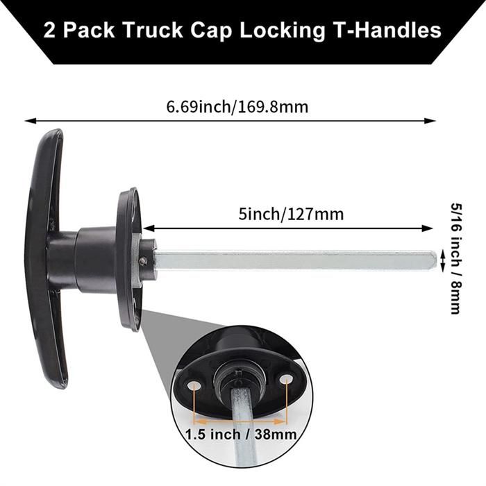 Truck Cap Locking T-Hands Campers Topper Lock, Campers Shell Locks et ...