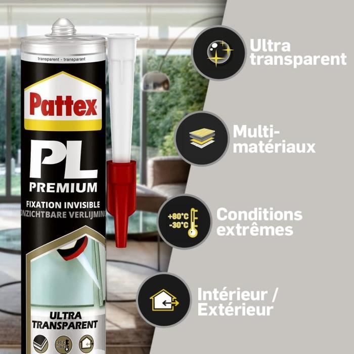 Colle mastic de fixation PL Premium Crystal - PATTEX - 290g - Fixation ...