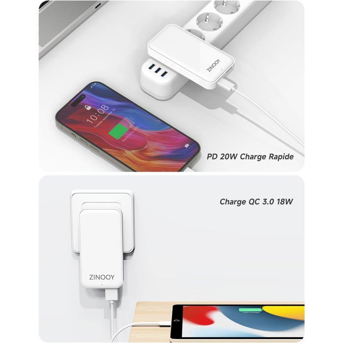 Chargeur Usb C, 20W Prise Secteur Usb\U2011C Pour Iphone 16/16 Pro/16 ...