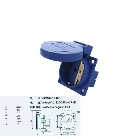 Conseal Socket---Prise électrique Schuko femelle étanche IP54, 2 ...