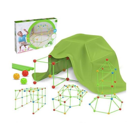 221pcs Château Fort Magique Kids Fort Building Kits, DIY Puzzle, Maison ...