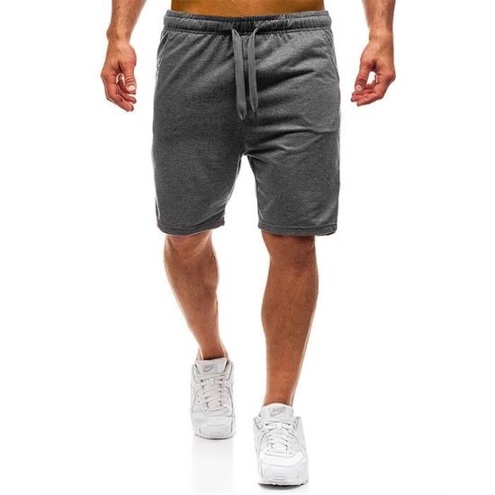 Short Homme,Basic Couleur Unie Short Sport Homme Running,Casual Short ...