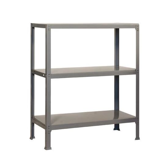 Étagère métallique SIMON RACK - Kit Fileclick Plus 3/360 - Gris - 900x1000x360 mm - Cdiscount Maison