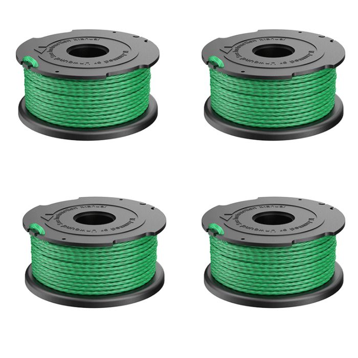 Lot de 4 bobines de fil vert pour débroussailleuse Black & Decker ...