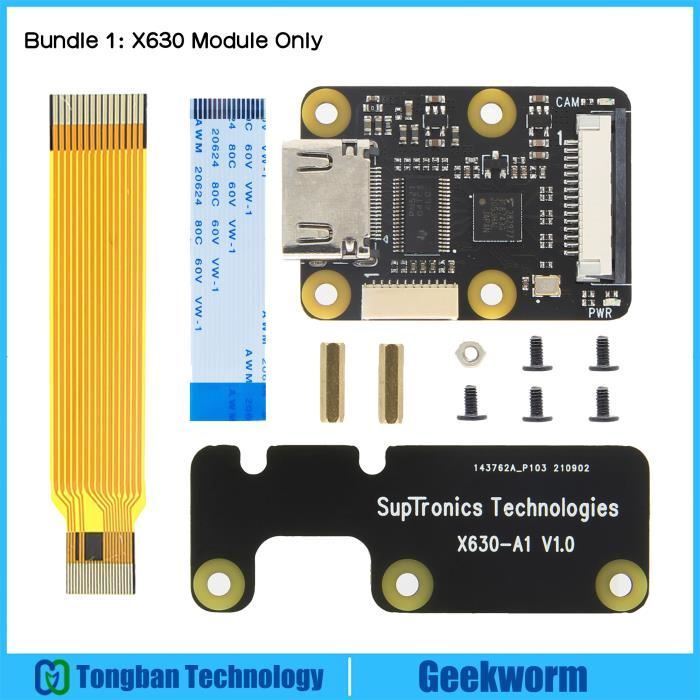 X630 - Raspberry Pi HDMI pour CSI 2 Tech X630 avec puce TC358743, prend en charge PiKVM V3 ...