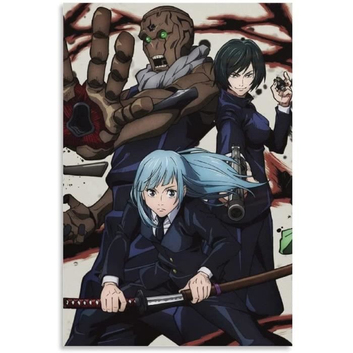 Jujutsu Kaisen Miwa Kasumi Anime Poster japonais sur toile Décoration ...