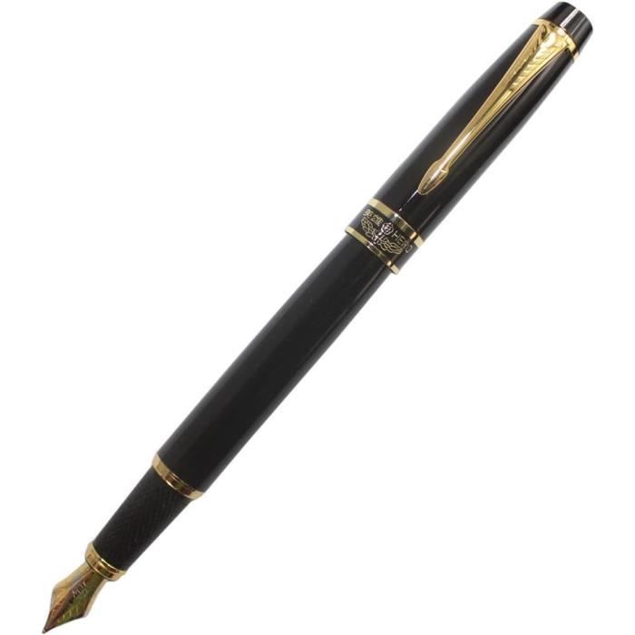 7032 Héros Noir Stylo Plume Avec Un Porte-Stylo Or Et Plume[u6957 ...