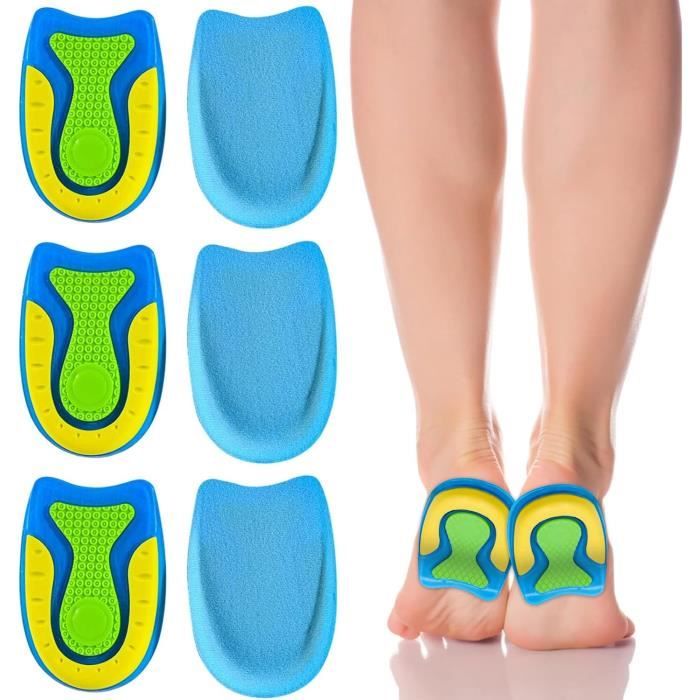 3 Paires Talonnettes en Gel de Silicone,Talonnette Epine Calcaneenne ...