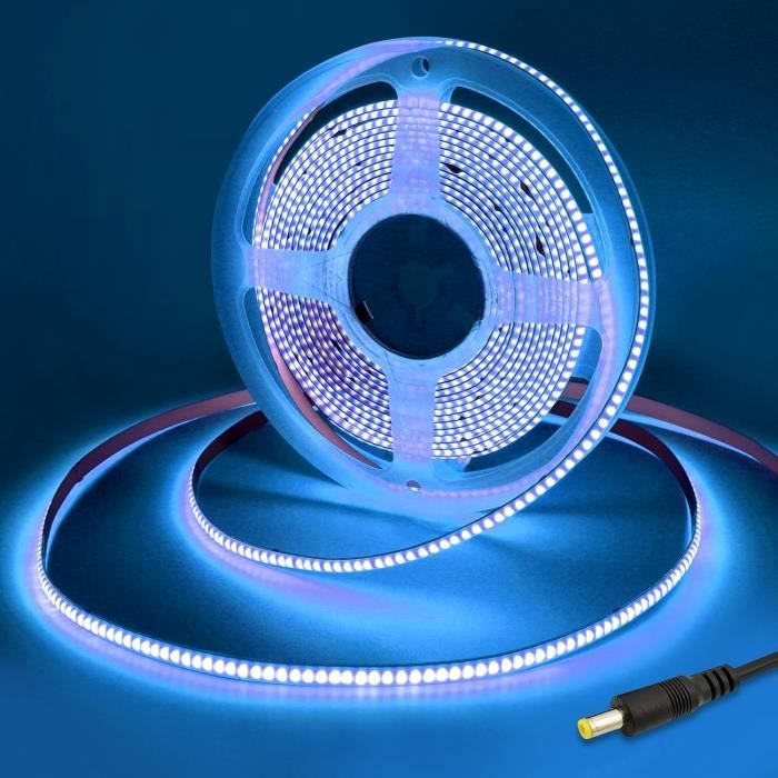 Ruban LED COB DC 12V 3m,Bleu,320 LED,à intensité variable,Bande LED ...