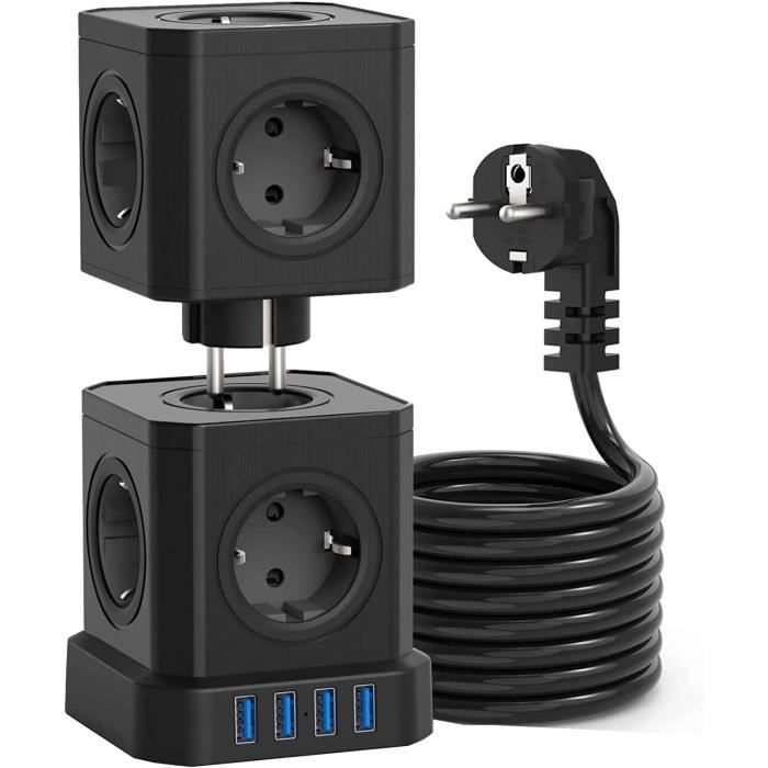 VOOMY 13-en-1 Tour Multiprise, Bloc Multiprise Detachable avec ...