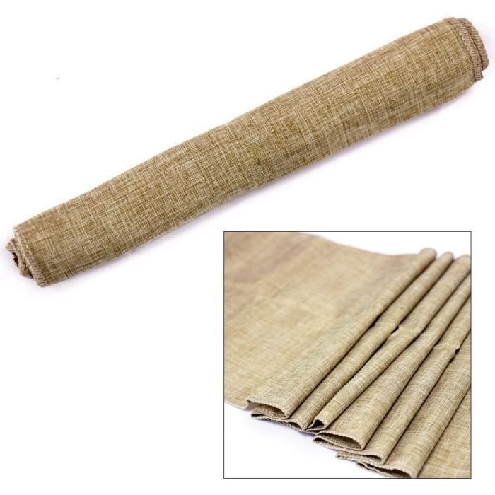 Chemin de Table rustique en dentelle de jute, imitation de lin naturel ...