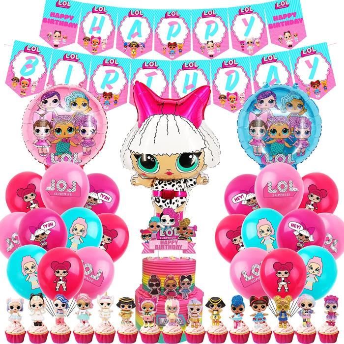 Decoration Anniversaire Lol Fille Set 40 Pcs, Ballon Lol Party ...
