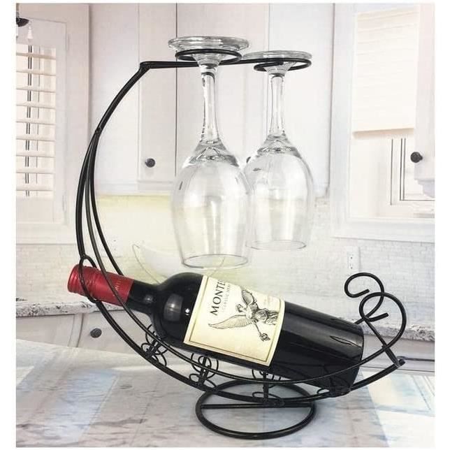 6 Pièces Séries En Fer Forgé Simple Casier À Vin Tenture Murale Porte ...