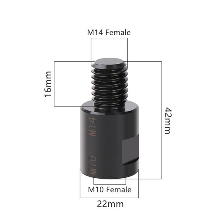Meuleuse D'angle M10 M14 5-8-11 '', Convertisseur De Filetage, Adaptateur Connecteur D'arbre ...