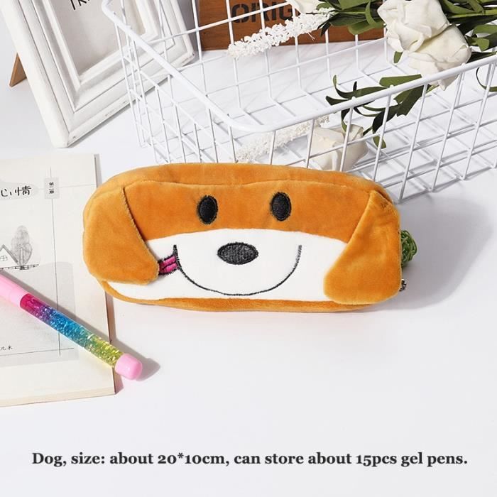 Trousse scolaire,Sac à stylos fruits animaux, porte clés en peluche ...