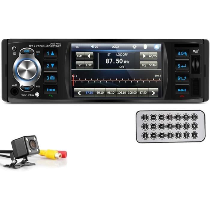 1 Din Autoradio Audio Bluetooth Mp5 Rds Usb Fm Radio Multimédia + 4 Led ...