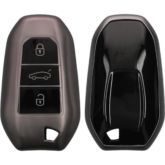 Boitier Clef Voiture Compatible Avec Peugeot Citroen Smartkey (Keyless Go Uniquement) 3-Bouton ...