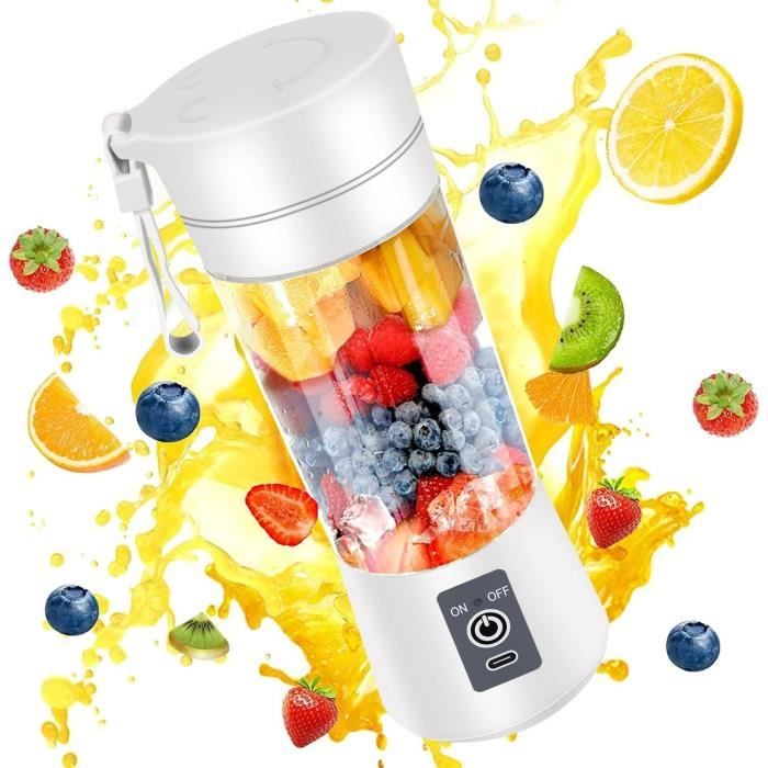 Portable Mixeur, 380Ml Mini Mixeur Smoothie Avec 6 Lames, Mixeur ...