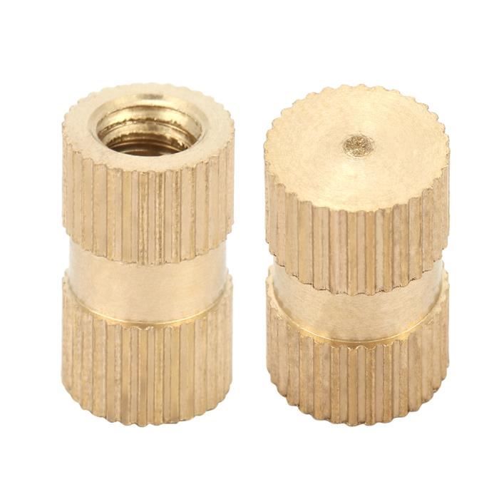 Écrou Moleté En Laiton 50Pcs B Type Single Pass Through Hole Borgne ... Écrou Moleté En Laiton 50Pcs B Type Single Pass Through Hole Borgne ...