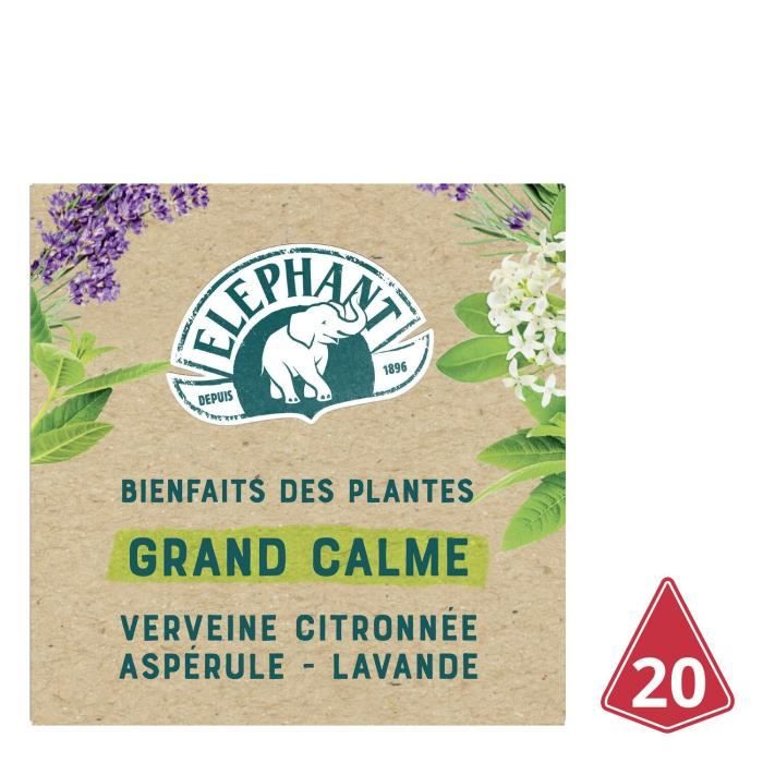LOT DE 4 - ELEPHANT - Infusion Bienfaits des Plantes Grand Calme ...